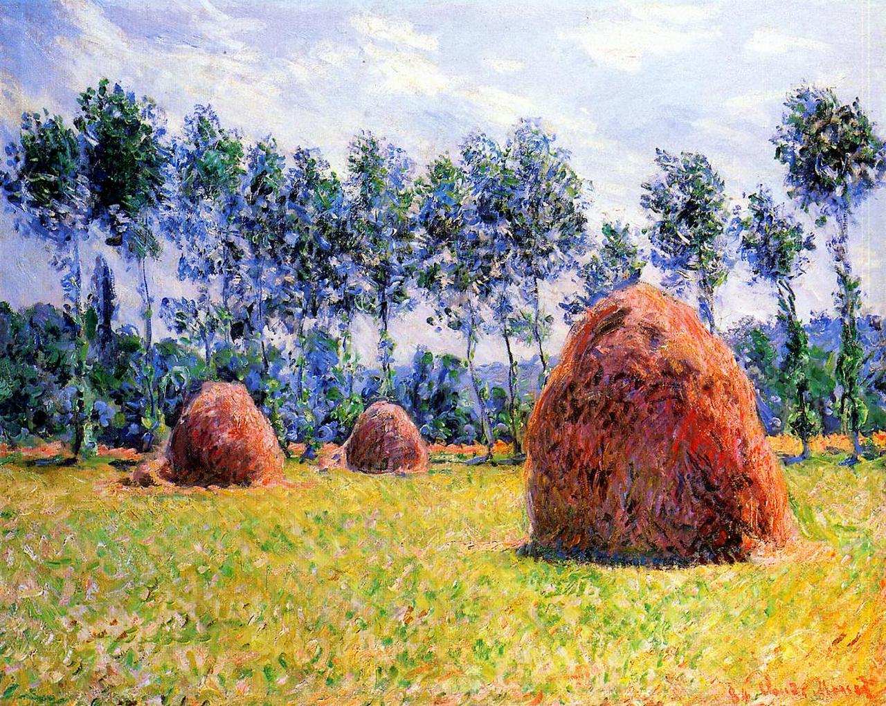 Les meules by Claude Monet via DailyArt mobile app